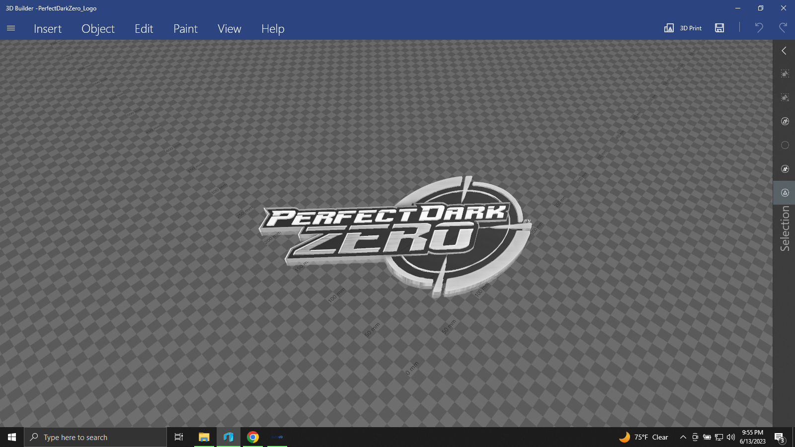 Perfect Dark Zero Logo by Sam Hain | Download free STL model ...