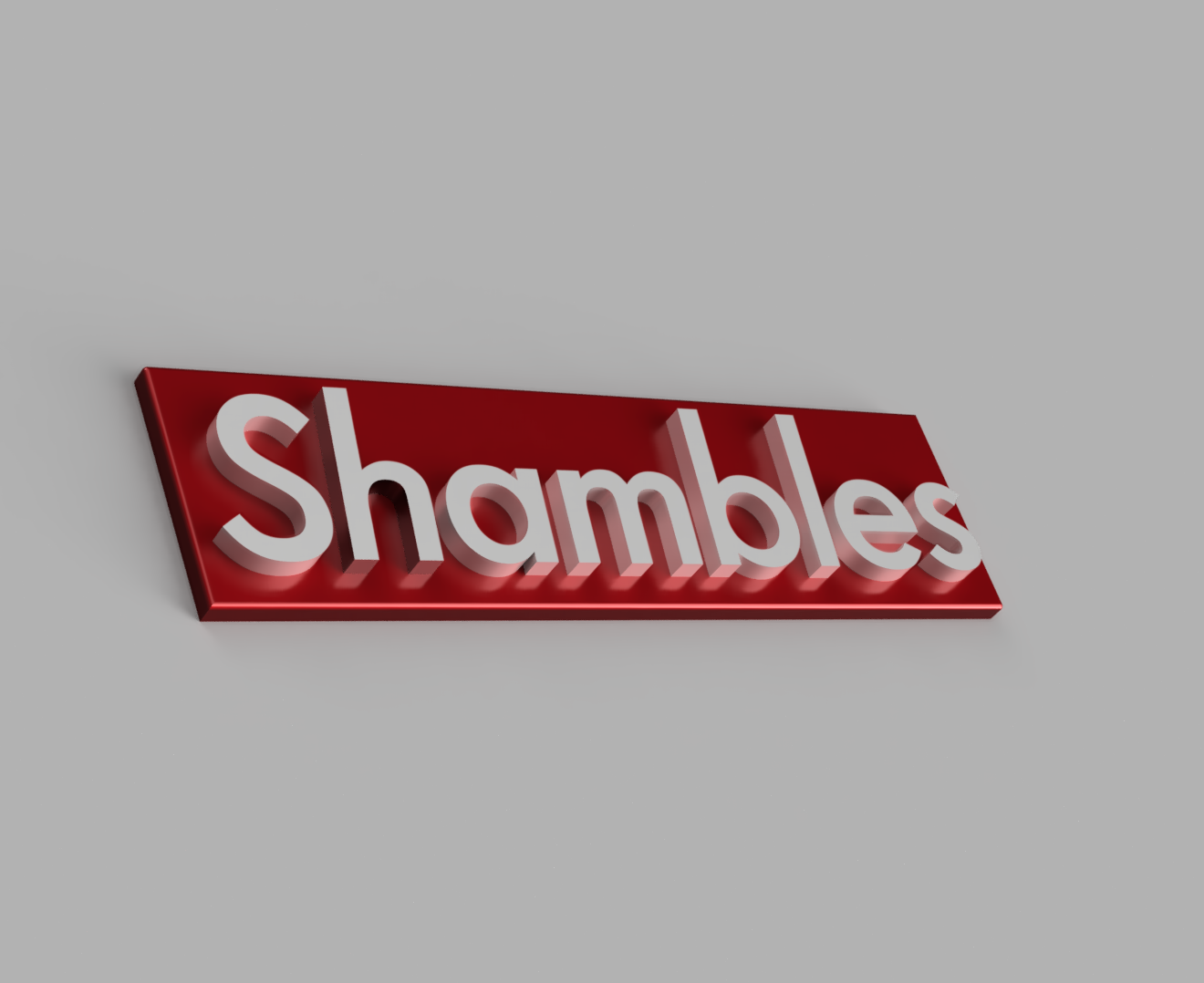 Shambles Sign - Two Color by AP | Download free STL model | Printables.com