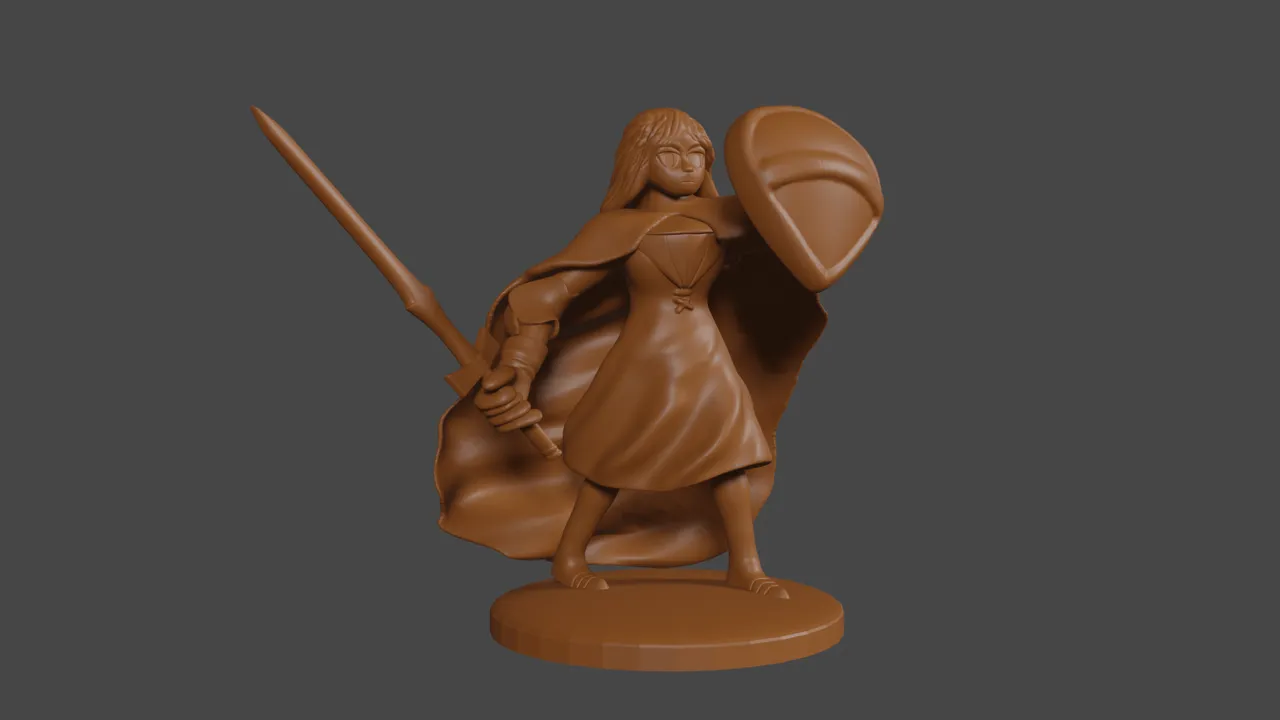Final Fantasy Tactics inspired, Female Knight, Tabletop DnD miniature ...