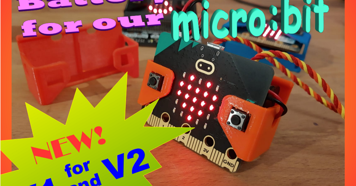 CHAWs battery case for micro:bit V1 & V2 by chaw | Download free STL ...
