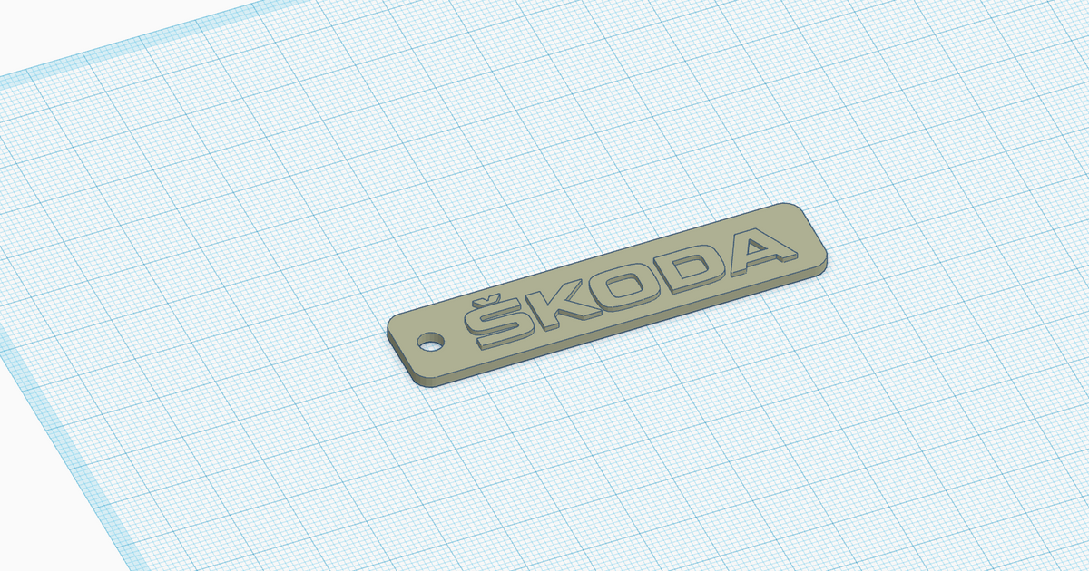 Old Skoda Logo Keychain by Jonatan Lepík | Download free STL model ...