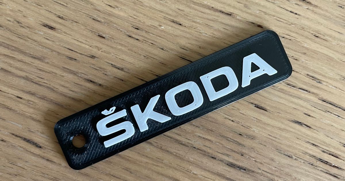 Old Skoda Logo Keychain by Jonatan Lepík | Download free STL model ...