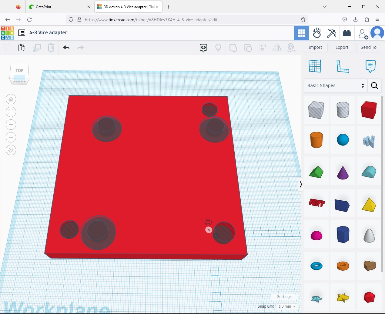 4-hole to 3-hole Vice adapter by sloddo | Download free STL model ...