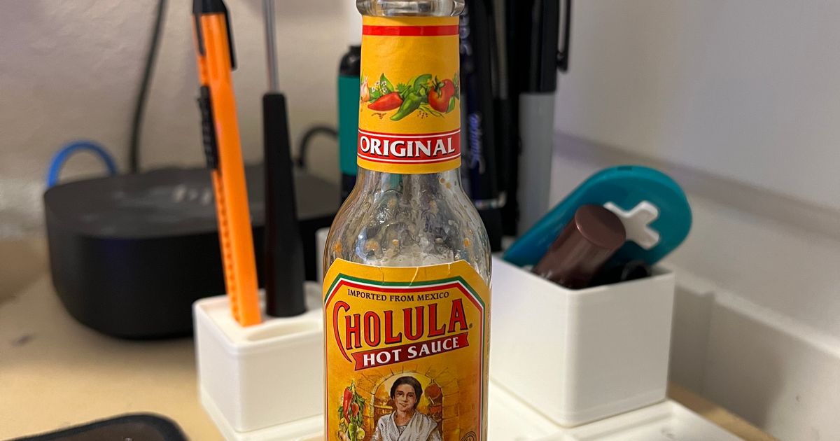 Gridfinity Cholula Bottle Holder by Alec Haws | Download free STL model ...