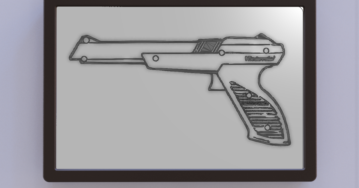NES Zapper Patent Art - No Cord por Ken Mills | Descargar modelo STL ...