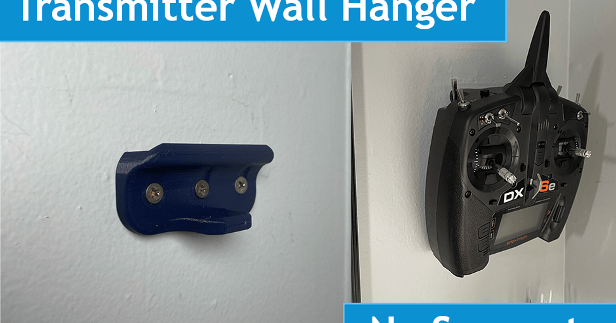 Transmitter Wall Mount (Spektrum) by povsky | Download free STL model ...
