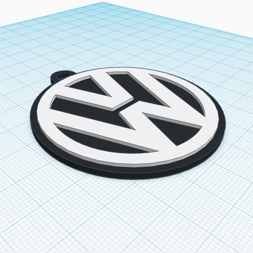 Volkswagen Logo 1995 Keychain by Jonatan Lepík | Download free STL ...