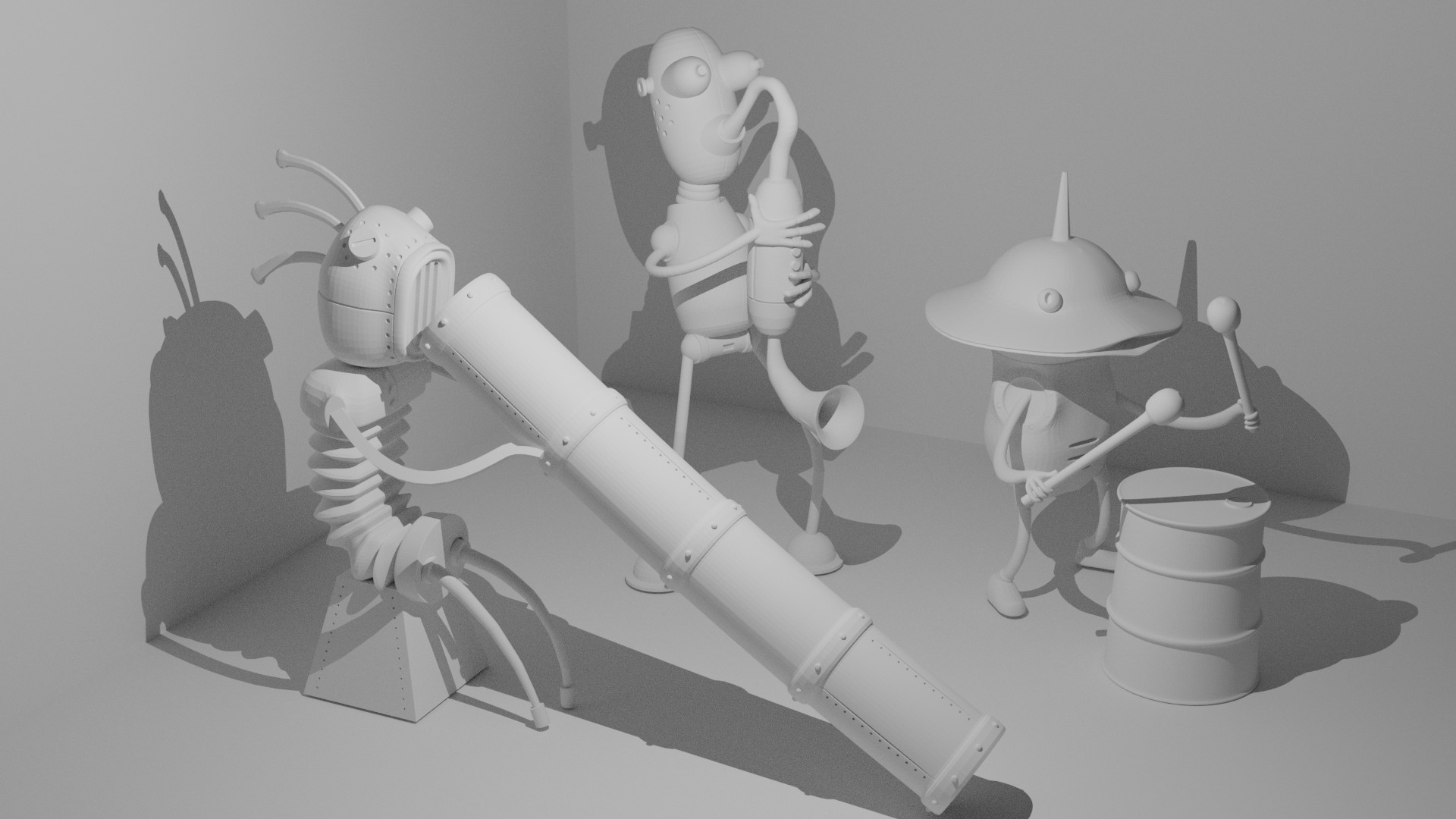 Robot Musicians by Mox Fulder | Download free STL model | Printables.com