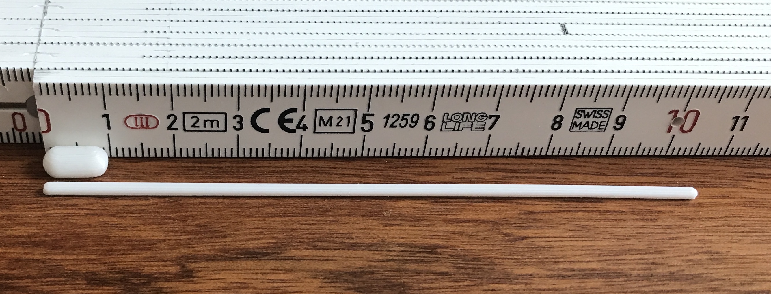 rod, rounded end, flat for printing, customizable, optional head by ...