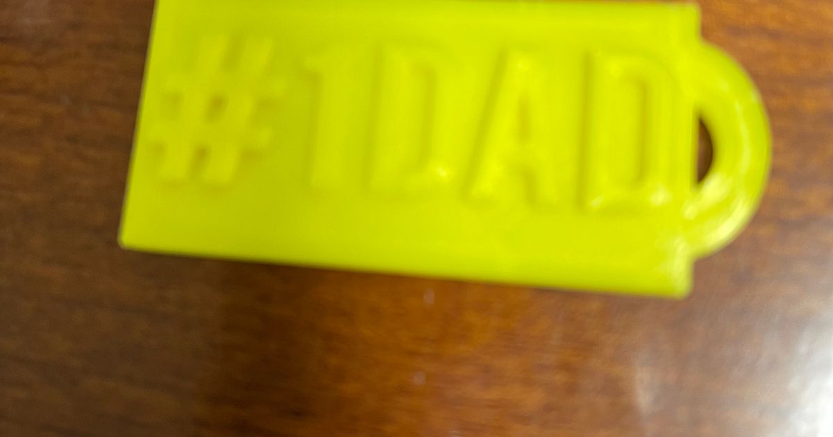 #1 Dad Keychain - Orb3D by Orb3D | Download free STL model | Printables.com