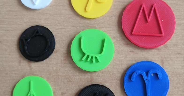 Děda Lesoň – zvířátka na žetonech von malagi | Bildung | Printables.com