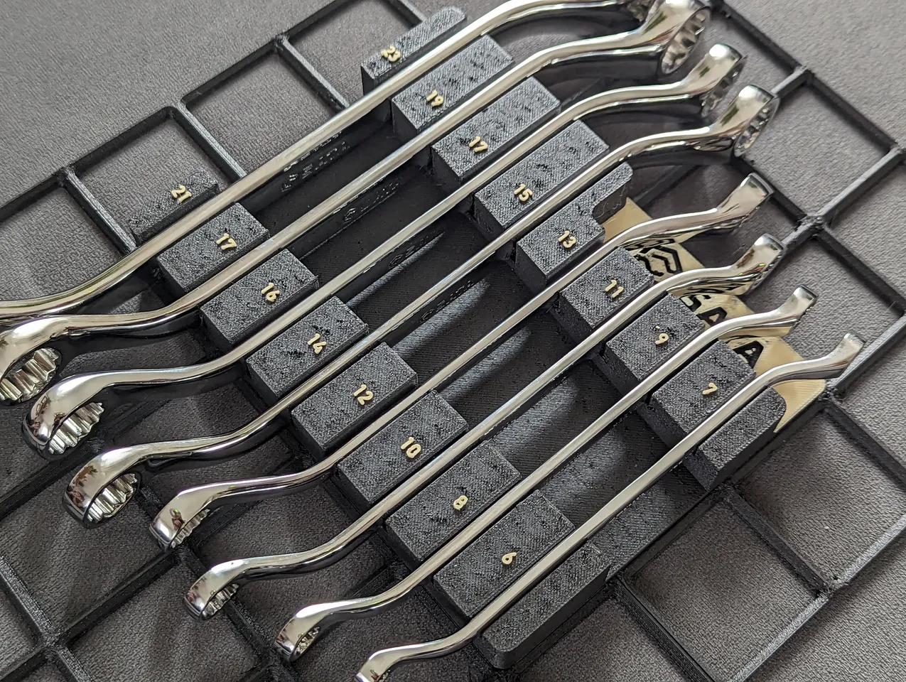 Gridfinity + SATA Offset Double Box End Wrenches 6-23mm by MrStolarsky ...