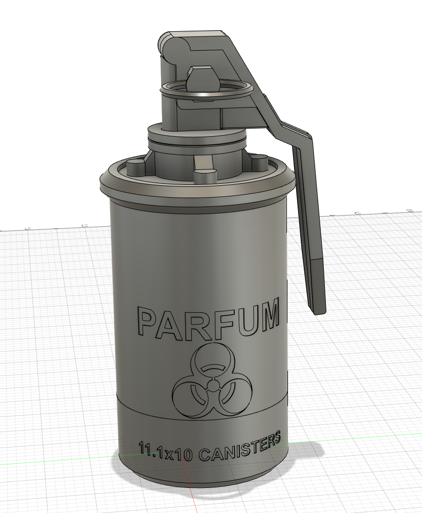 Fragrance sample holder shaped as gas canister by HaslenPrints ...