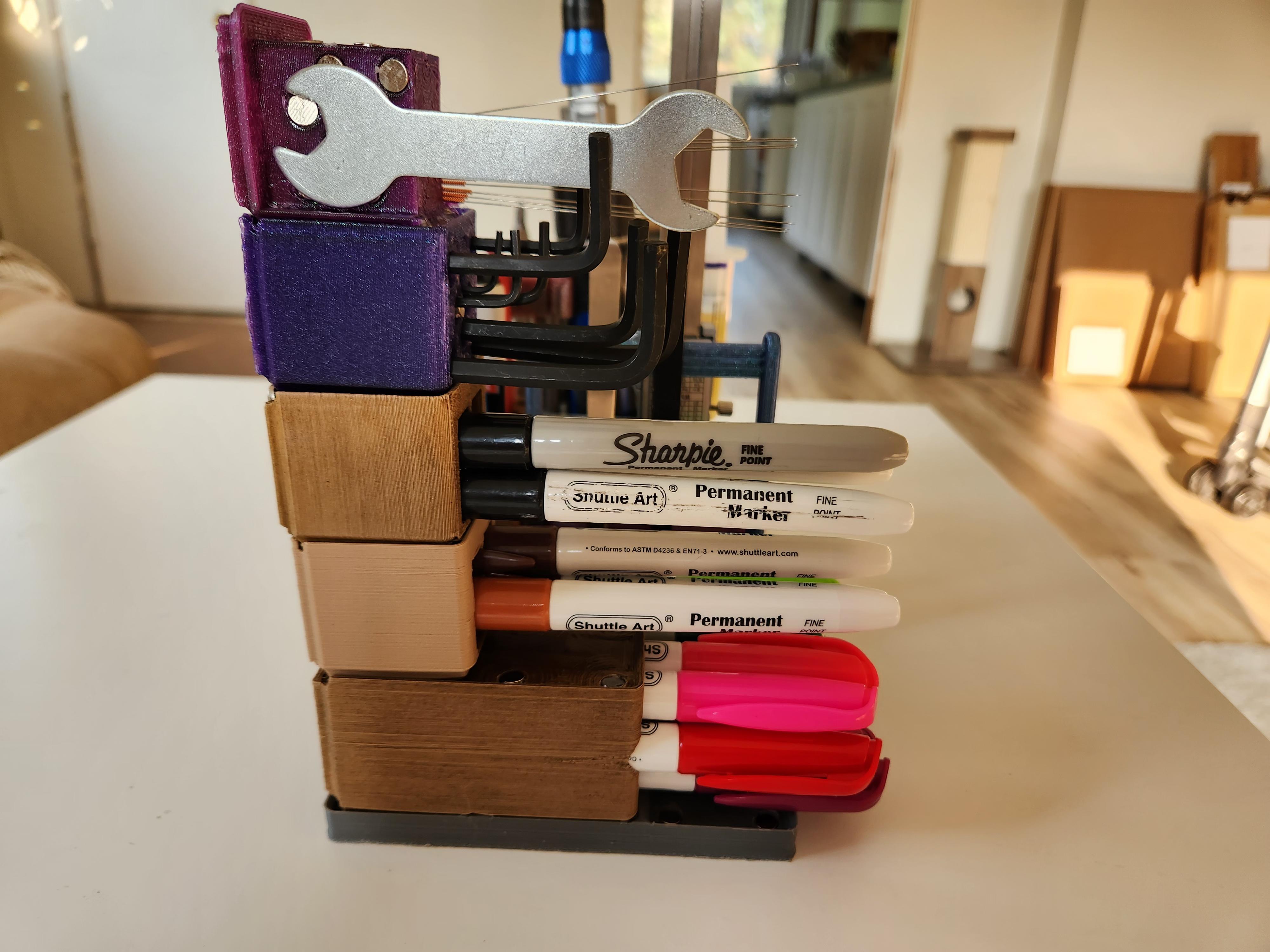 4D Gridfinity Marker Holder (Large) - Stack markers vertical or ...