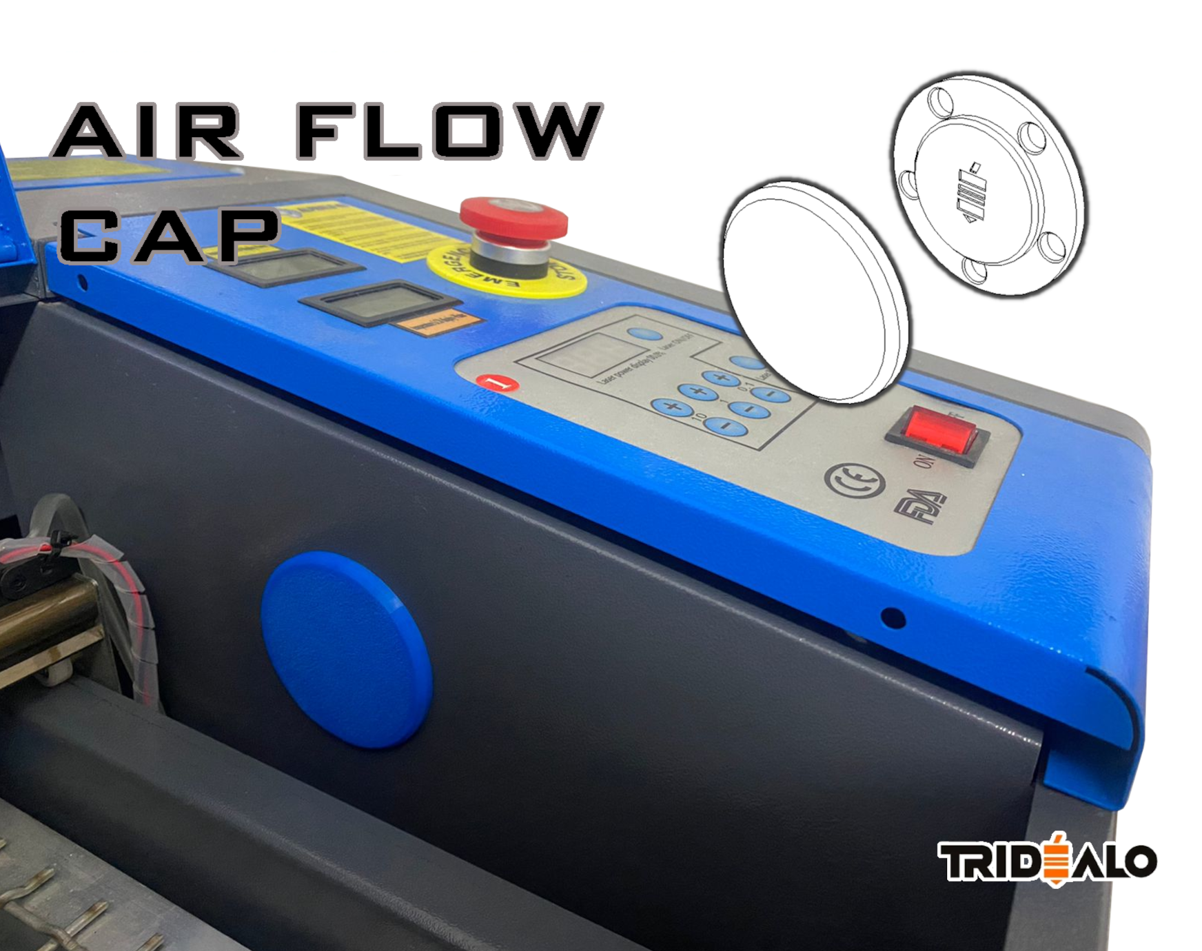 K40 Laser Suction Air Flow Magnet CAP by Horacio | Download free STL ...