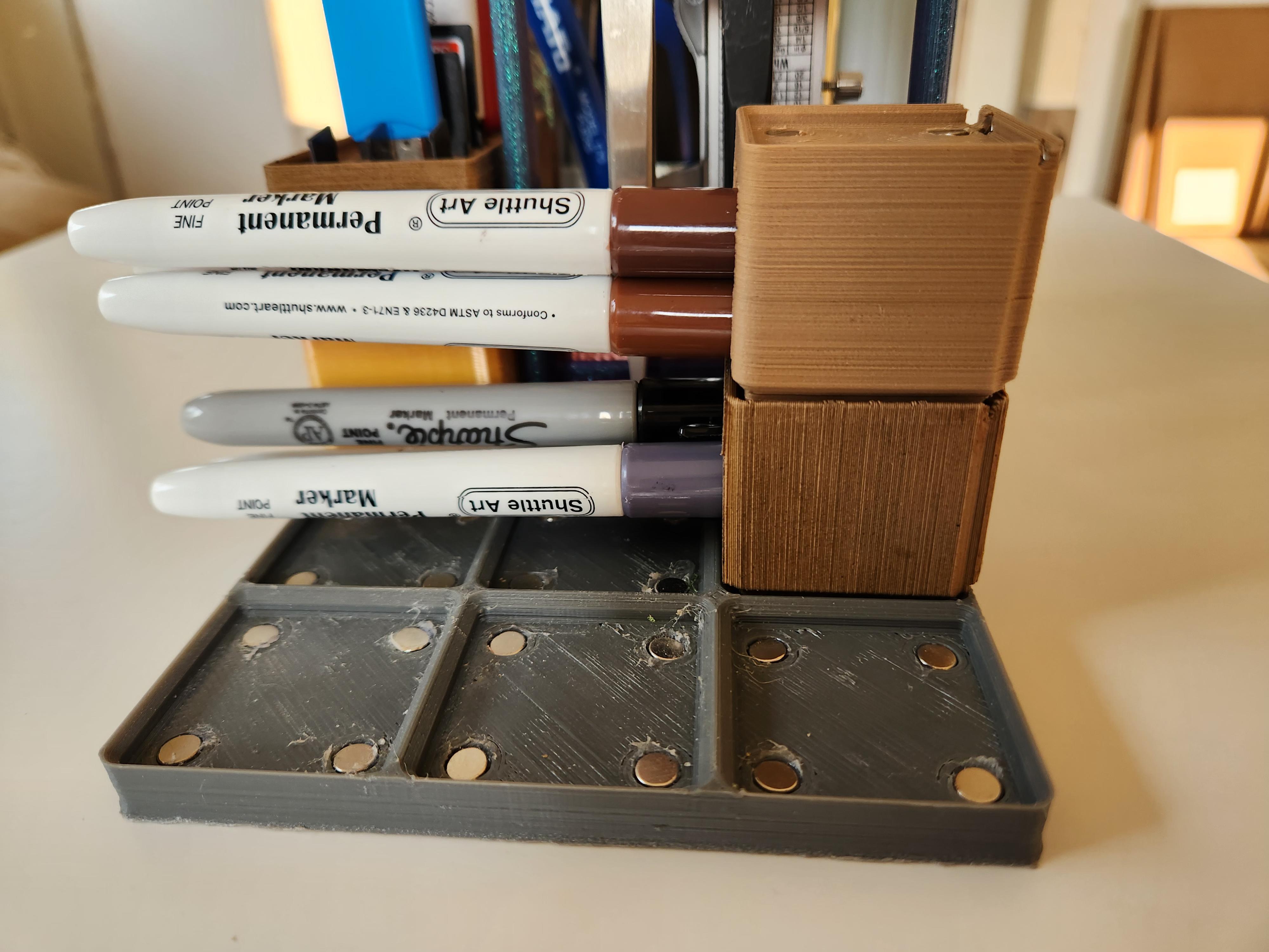 4D Gridfinity Marker Holder (Mini) - Stack markers vertical or ...