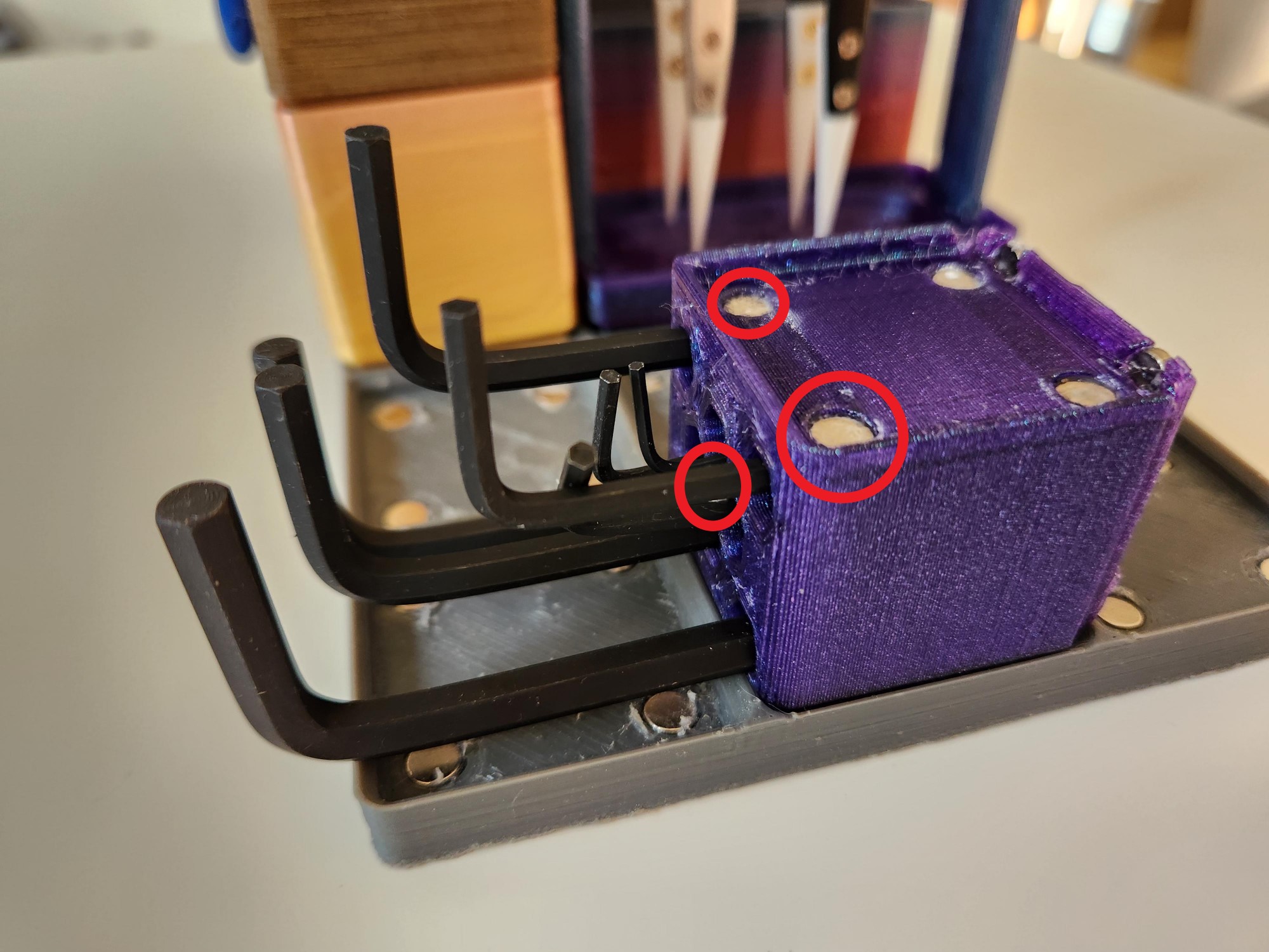 4D Gridfinity Hex Key Holder - Stack metric or SAE allen wrenches ...
