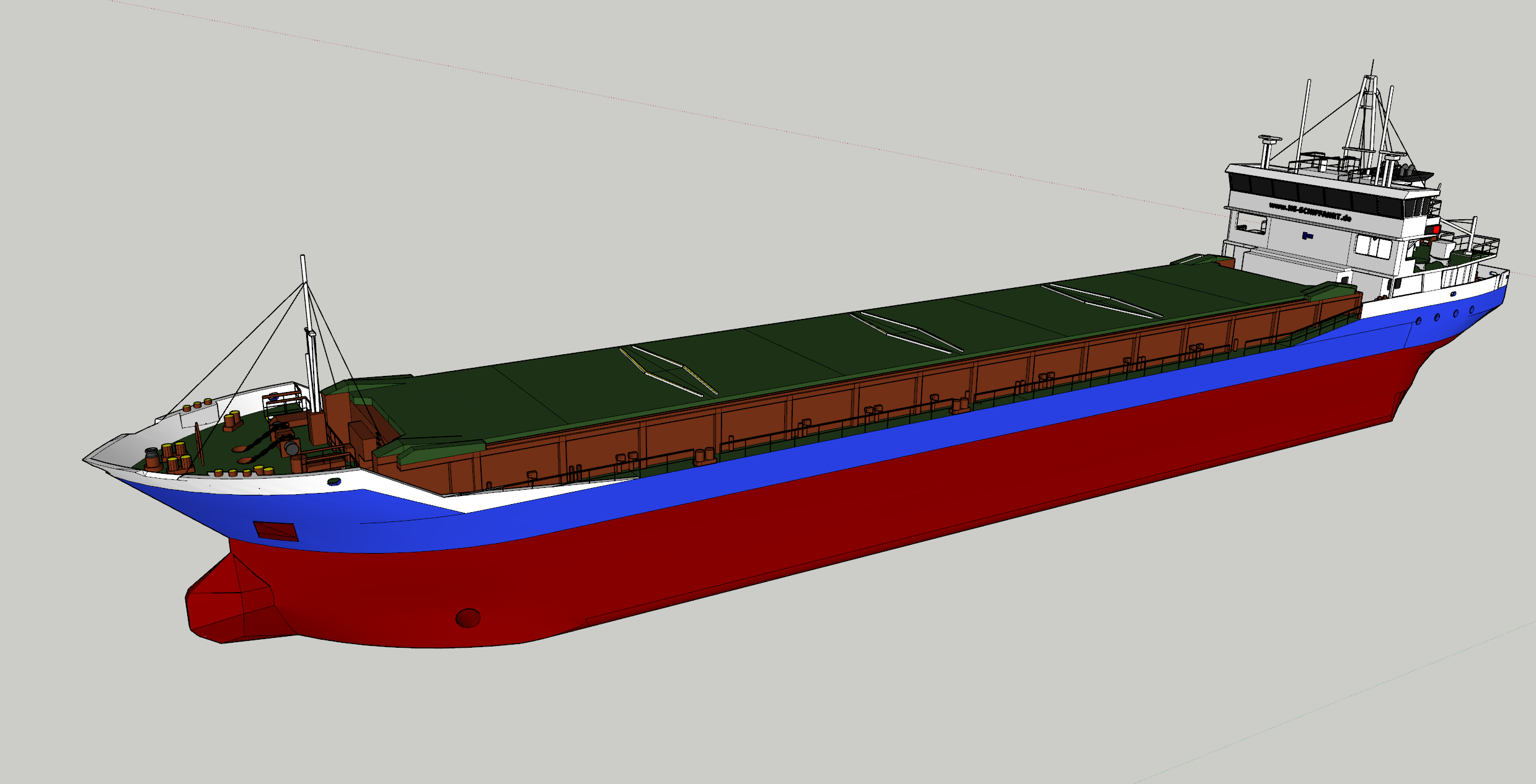 MV Rheintal Coastal General Cargo Ship by See Bär | Download free STL ...