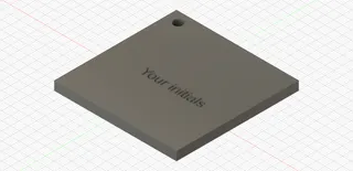 Keychain with editable label by Warja | Download free STL model ...
