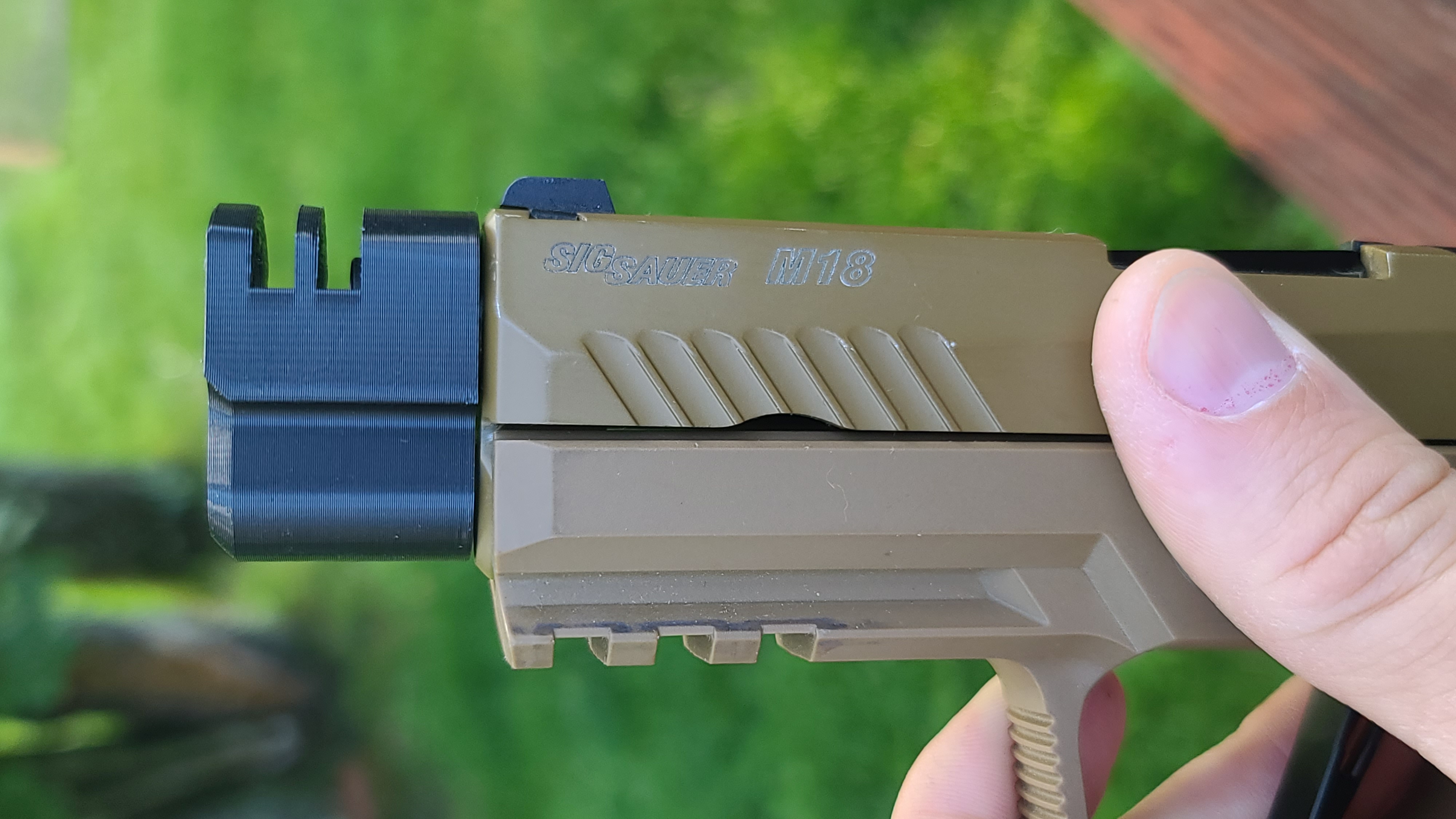 Airsoft P320 / M17 / M18 Dual Port Comp by Toners603 | Download free STL model | Printables.com