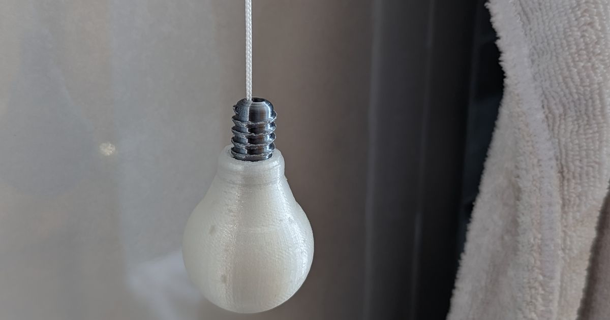 Light bulb Pull cord toggle by Monty | Download free STL model ...