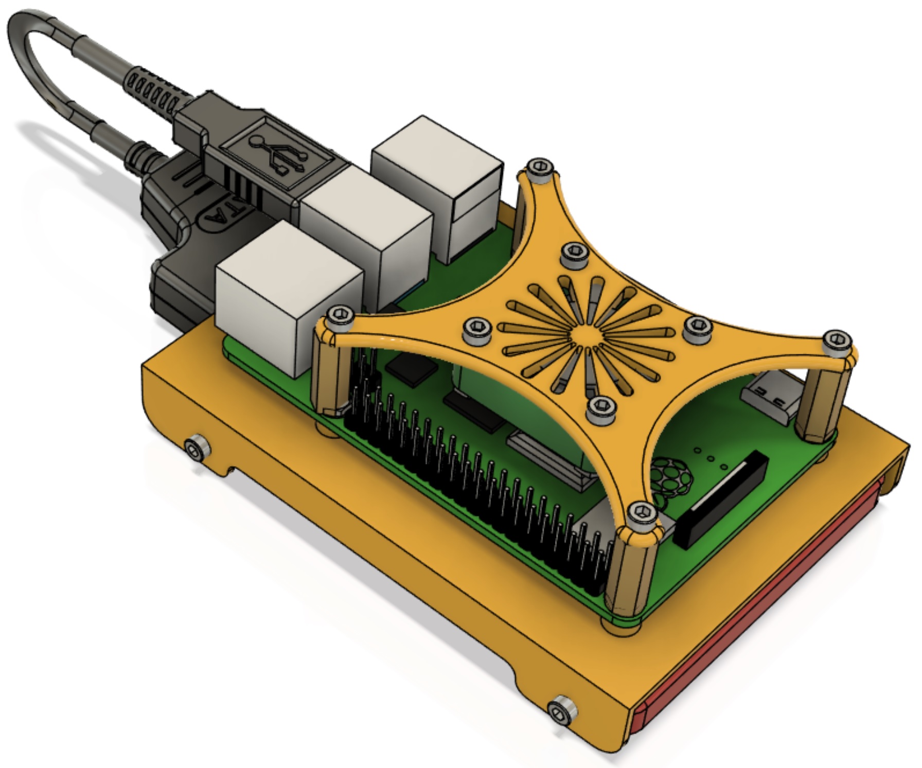 Raspberry Pi Skeleton Fan Cooled Ssd Caddy By Jeepers01 Download Free Stl Model