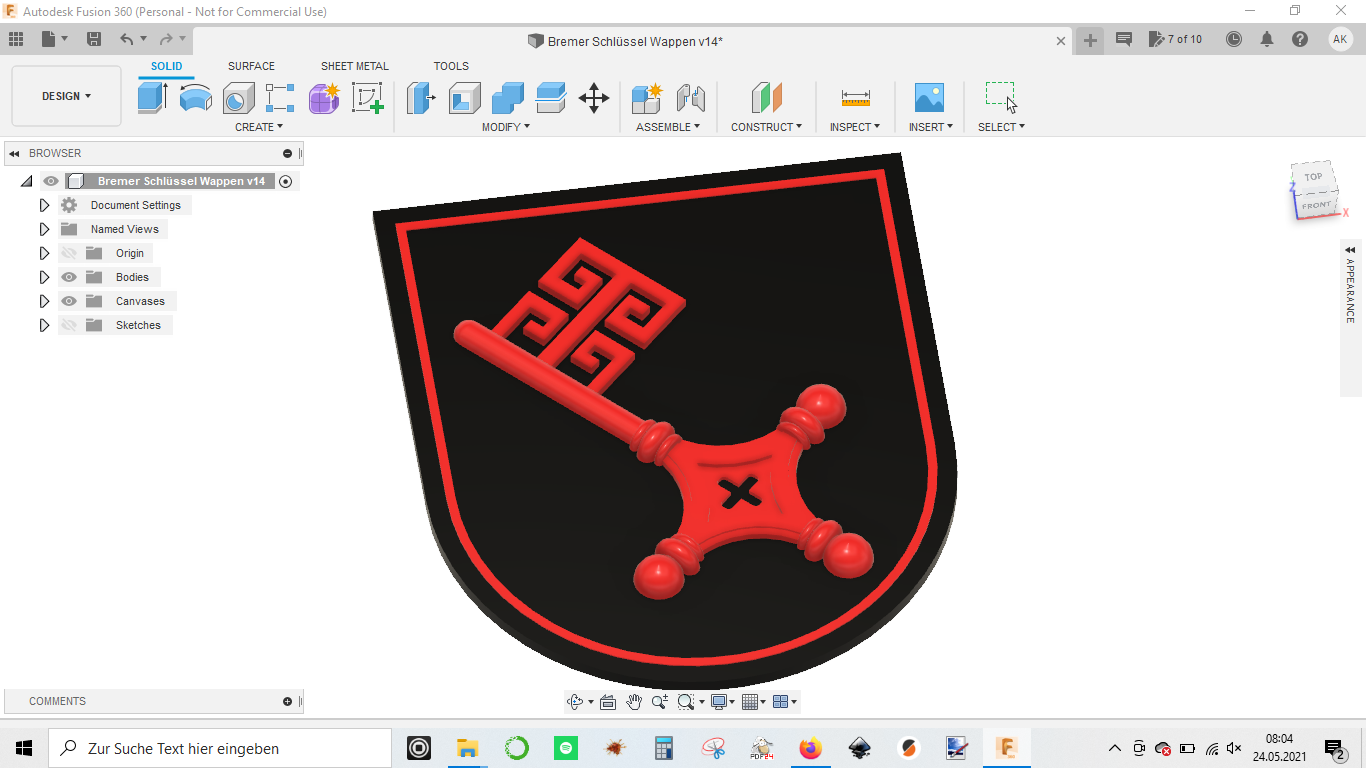 Bremen - Wappen mit Schlüssel by Maeshmaker | Download free STL model ...