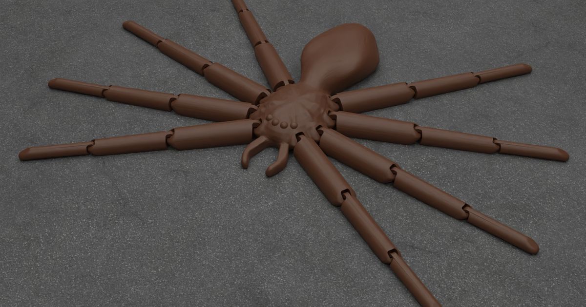 Flexi-Spider articulated print in place by Maker81 | Download free STL ...