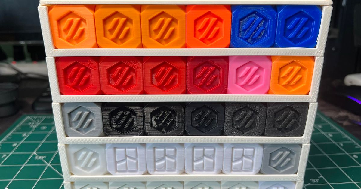 Stackable cube shelf for 30 mm. printed cube. by Hitech.Jkkw | Download ...