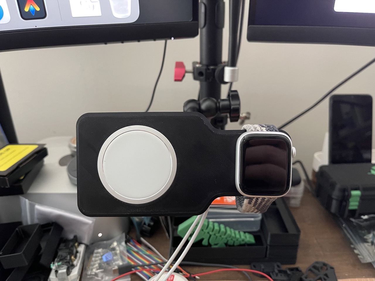Apple iPhone Magsafe and Apple Watch Charging Stand with tripod mount ... Apple iPhone Magsafe and Apple Watch Charging Stand with tripod mount ...