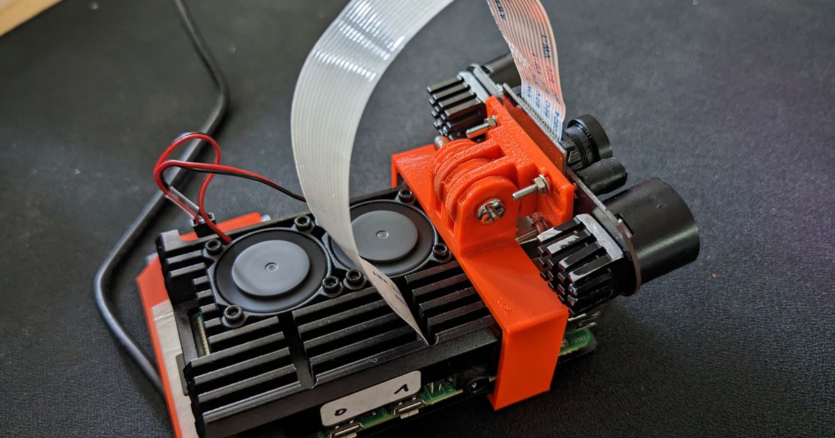 Raspberry Pi GoPro camera mount compatible with RPi 4B aluminum case ...