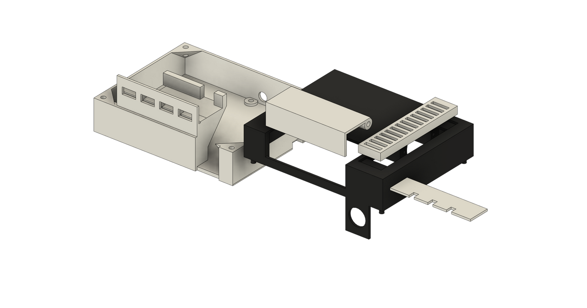 Raspberry pi (retropie) case with stepper motor controller lid by Quibi ...