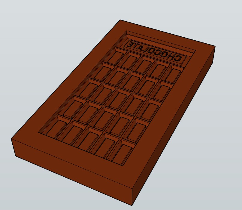 Chocolate mold por 3D moDEl | Descargar modelo STL gratuito ...