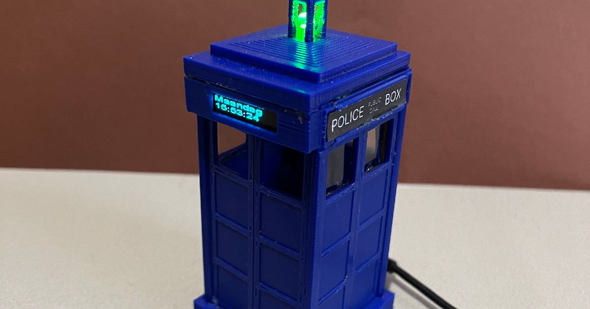 Tardis clock with RGB led by Quibi | Download free STL model ...