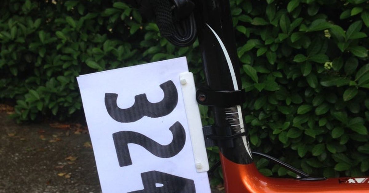 Triathlon Bike Number Mount by MatthewGTaylor | Download free STL model ...