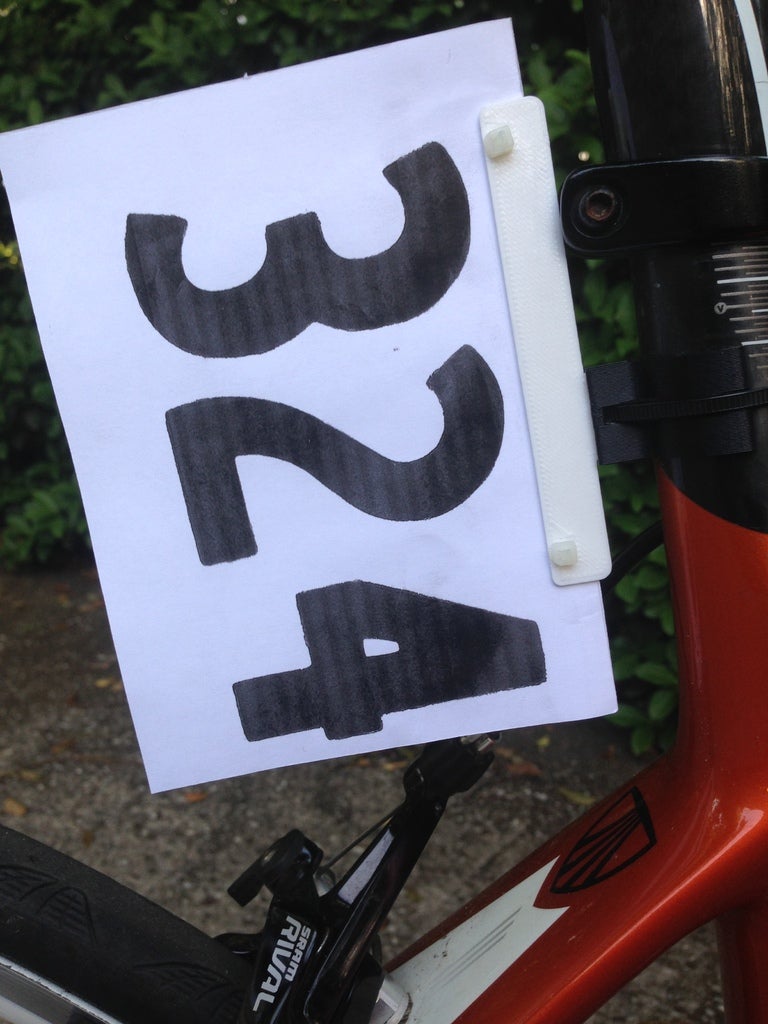 Triathlon Bike Number Mount by MatthewGTaylor | Download free STL model ...