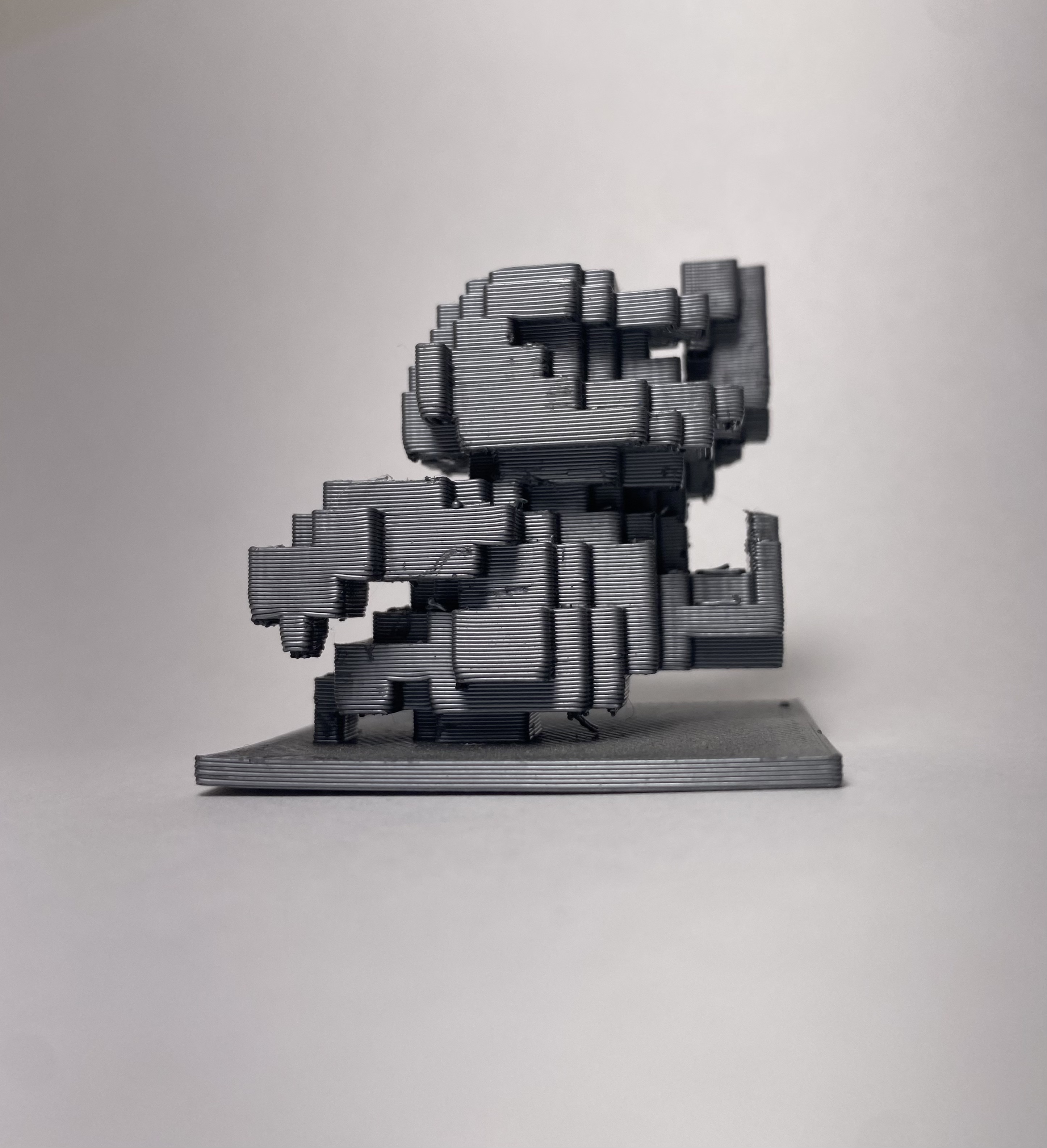 8 Bit Mario With Base by Leonardo Yousefpor | Download free STL model ...