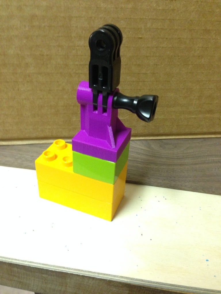 GoPro to Lego Duplo Mount by MatthewGTaylor | Download free STL model ...