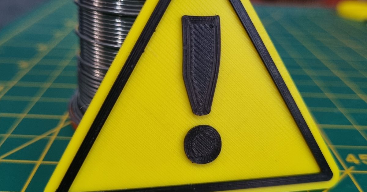 Warning Sign by Sebastián León | Download free STL model | Printables.com