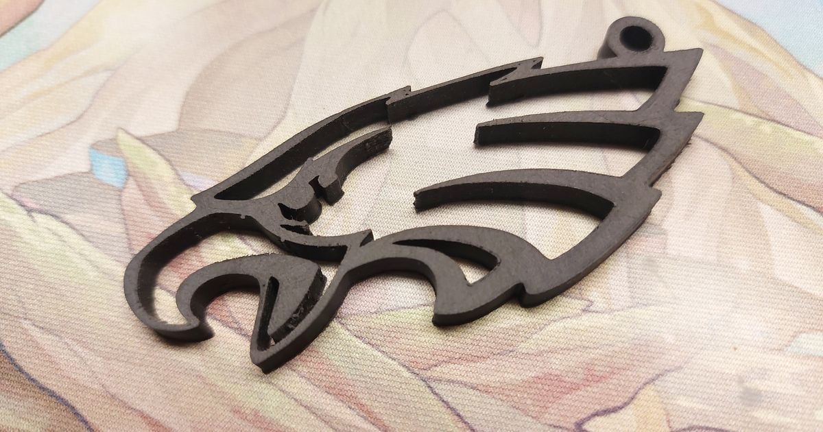 Simplified silhouette/line art Philadelphia Eagles keychain by Vette ...