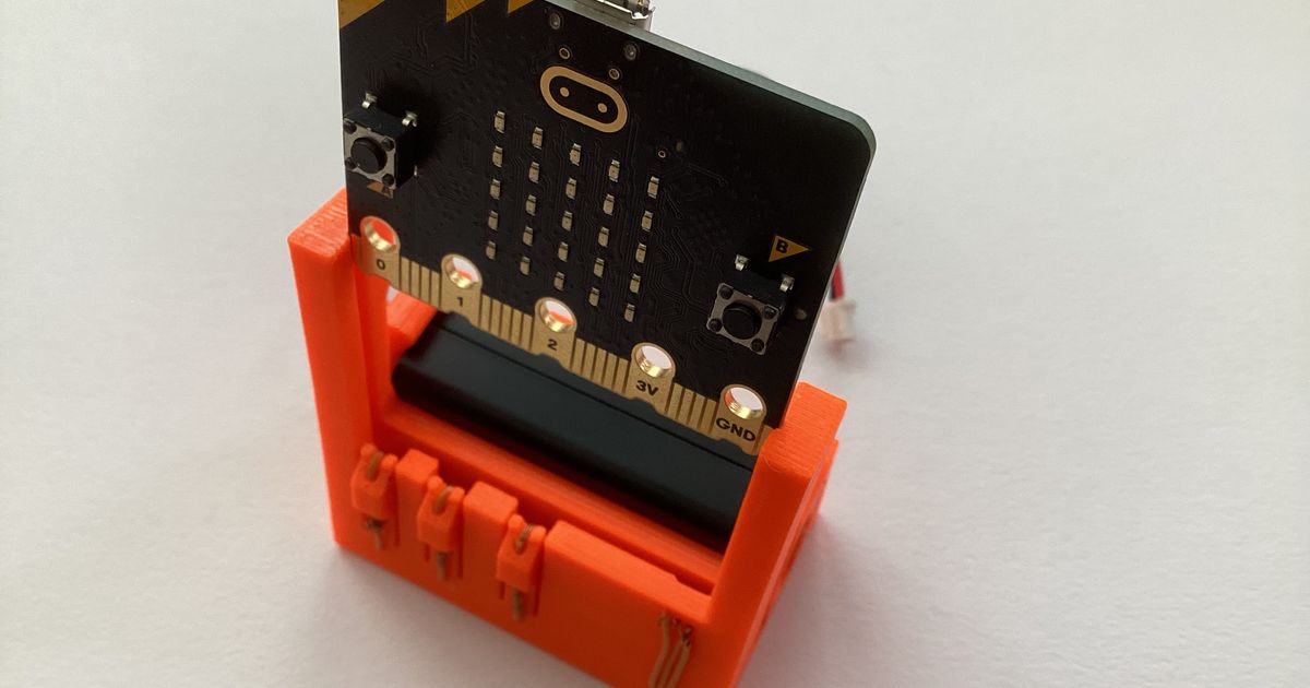Držák pro micro:bit se třemi tlačítky (Micro:bit battery holder with ...