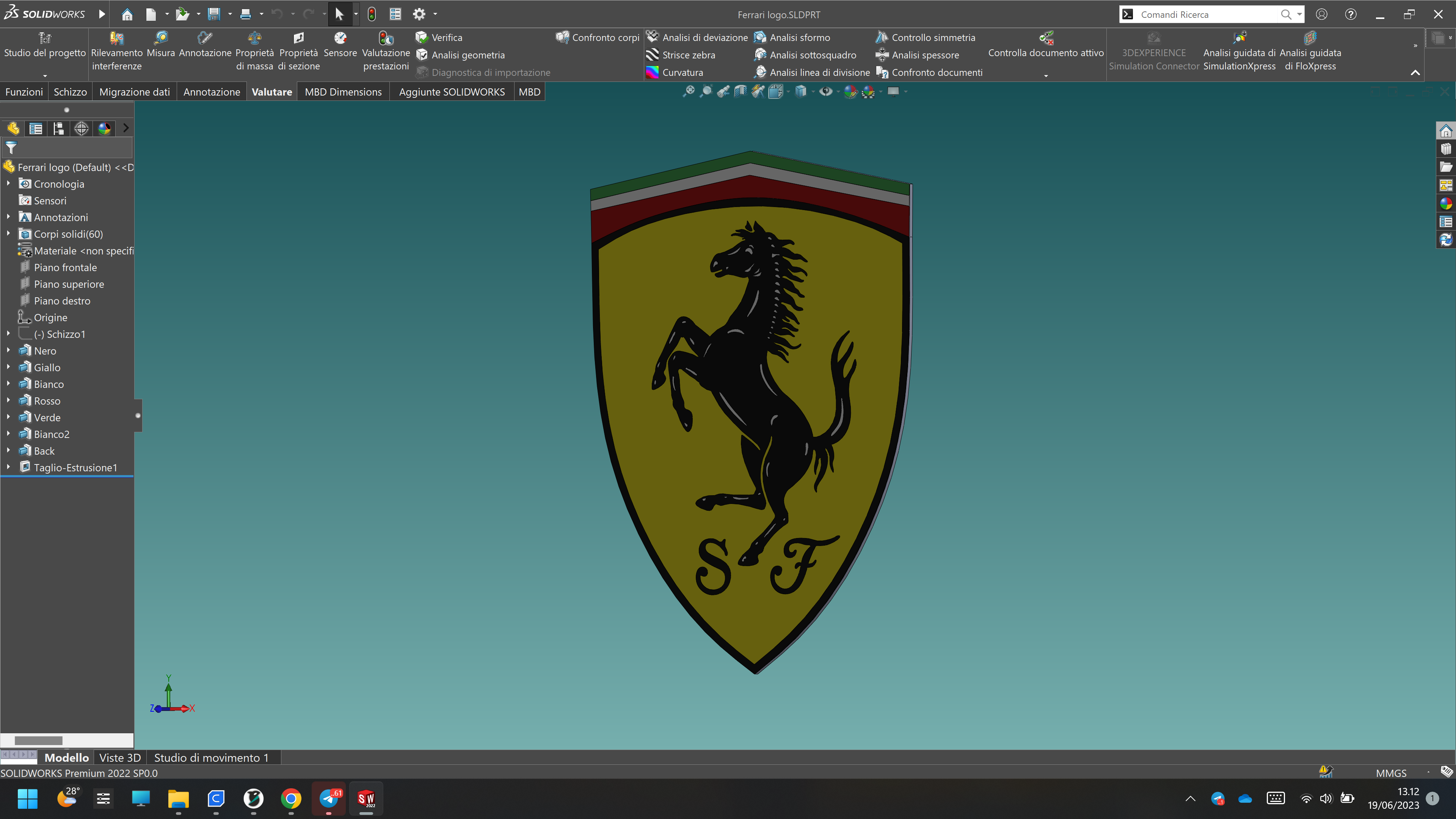 Ferrari logo (colored) by Nyx_NK | Download free STL model | Printables.com