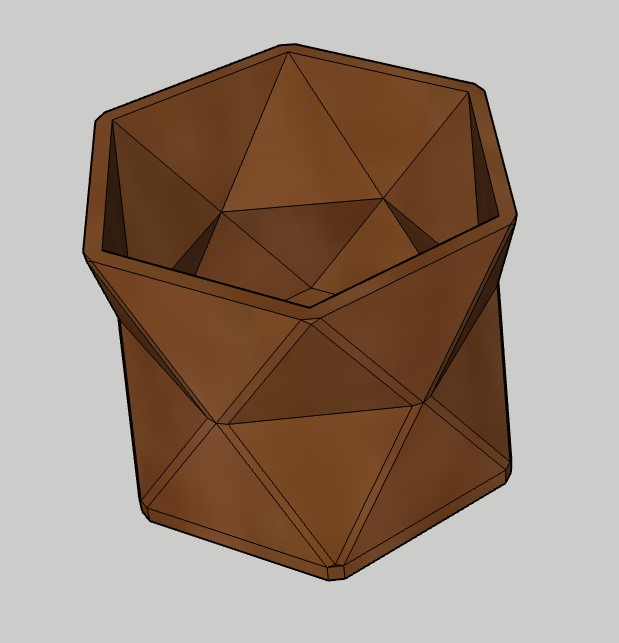 Geometric planting pot by 3D moDEl | Download free STL model ...