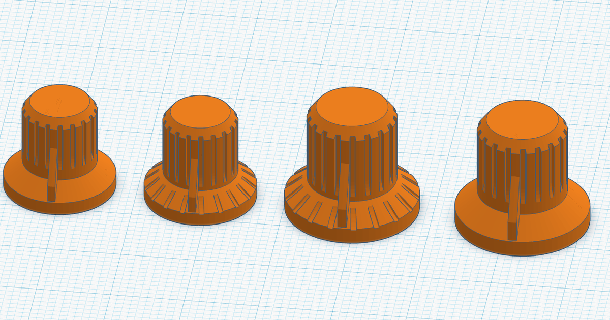 Potentiometer knob 6mm by Bartosz Niedziałkowski | Download free STL ...