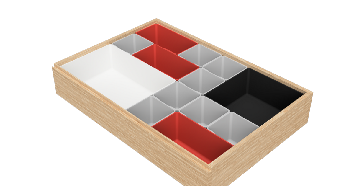 Parametric boxes for drawer by mortenhauan | Download free STL model ...