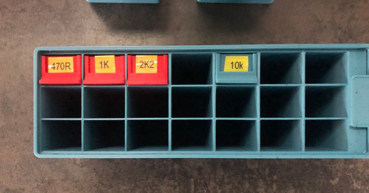 1x3 Square Resistor Box Holder by Timo | Download free STL model ...