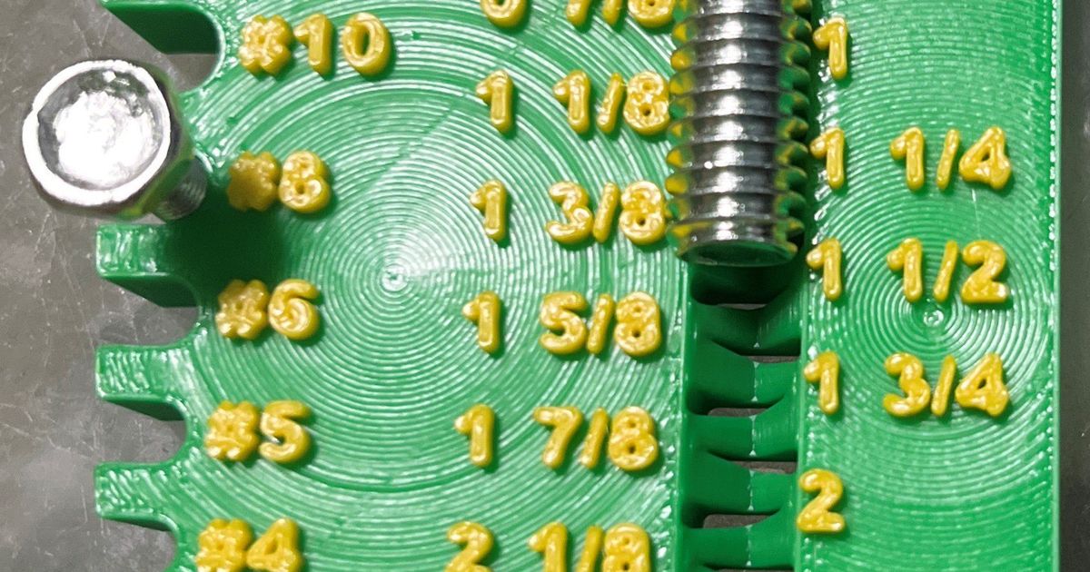 US Screw Sizer by VenganzaD | Download free STL model | Printables.com