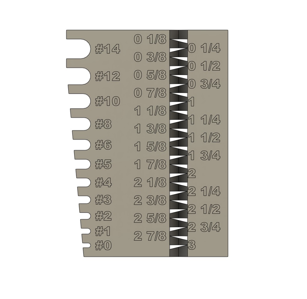 US Screw Sizer by VenganzaD | Download free STL model | Printables.com