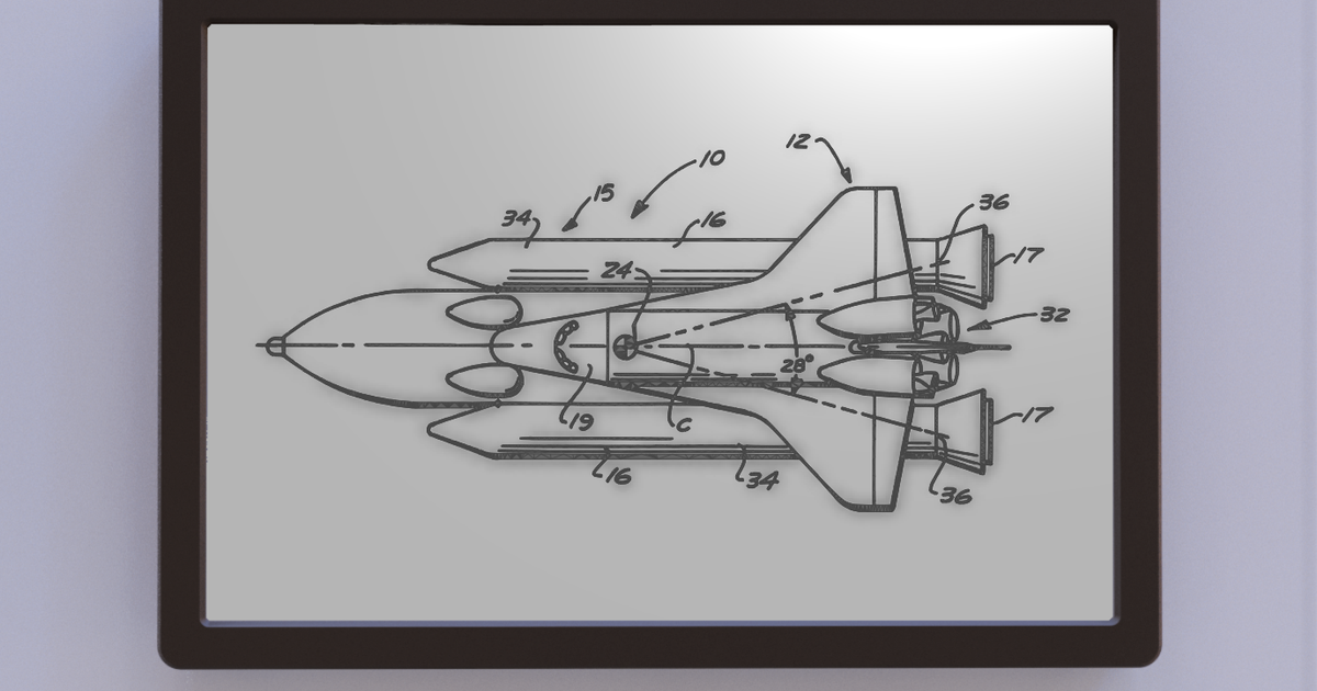 Space Shuttle Patent Art - Top by Ken Mills | Download free STL model ...