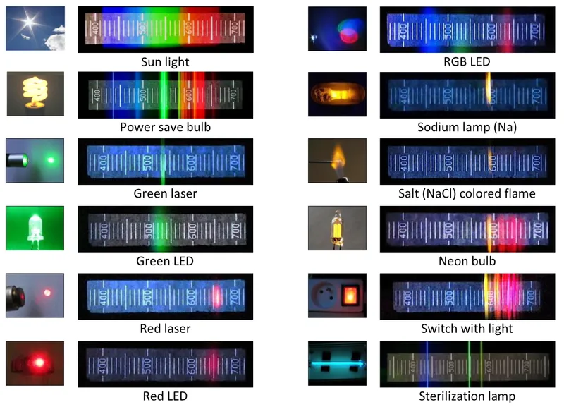 Spectroscope - decomposition of light and measurement of wavelength by ...